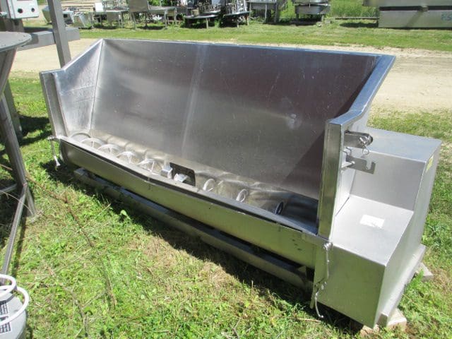 Damrow, stainless steel curd transfer auger with rotary star valve ...