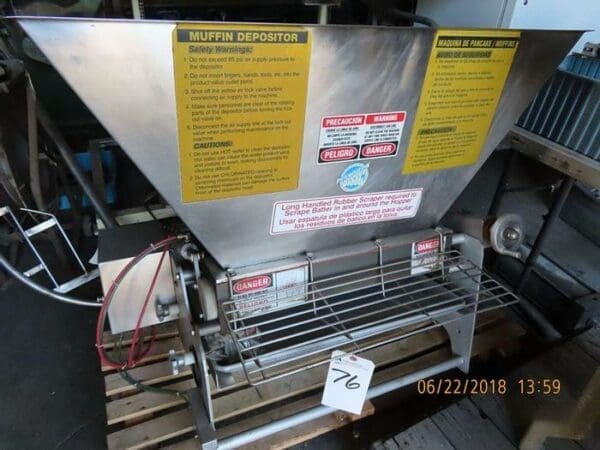 Hinds Bock, Piston Filler Muffin Depositor - Schier Dairy Equipment Company